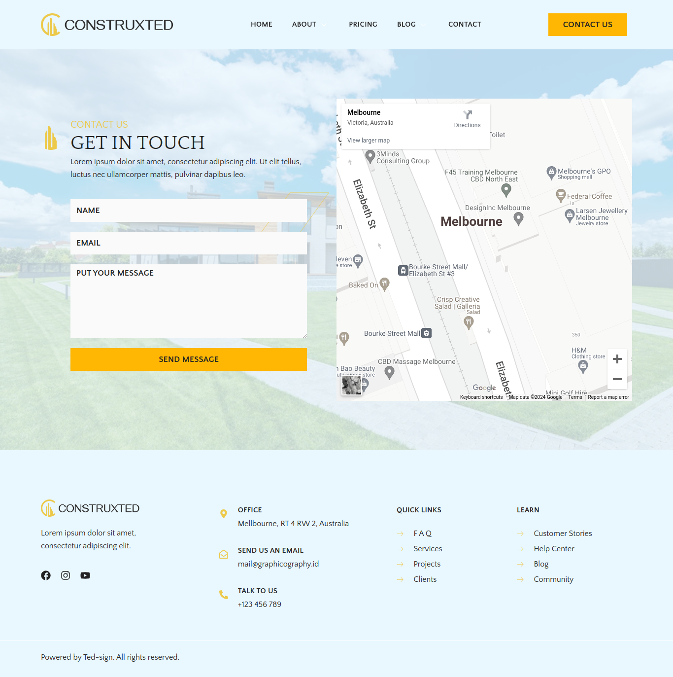 Construxted - Architect & Interior Design Elementor Template Kit by ted-sign